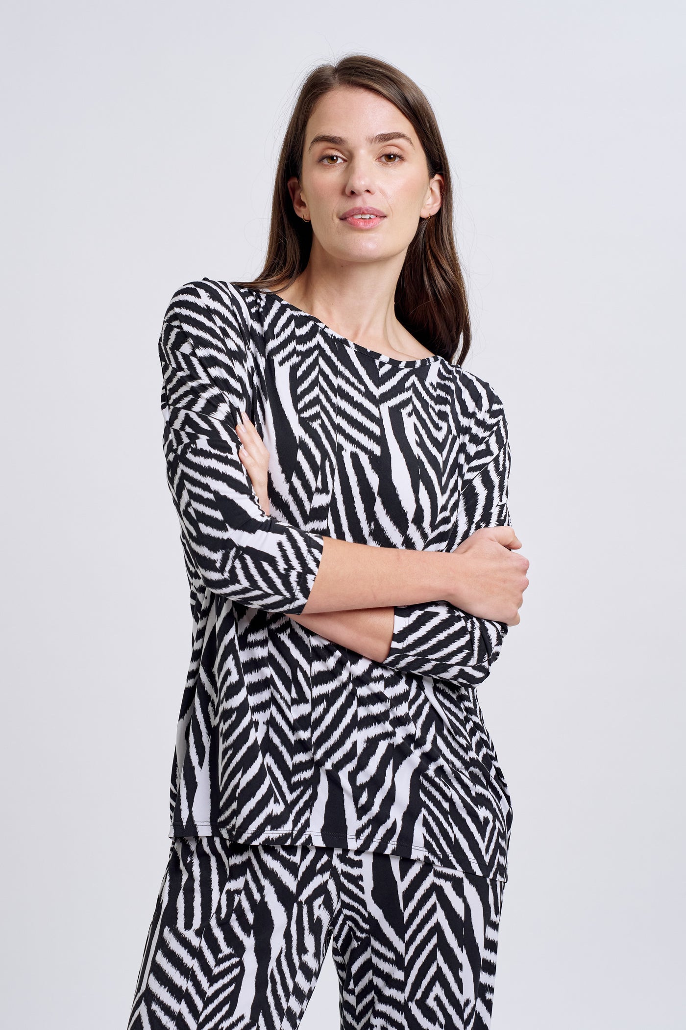 Aztec Sassy Top Print | Feathers