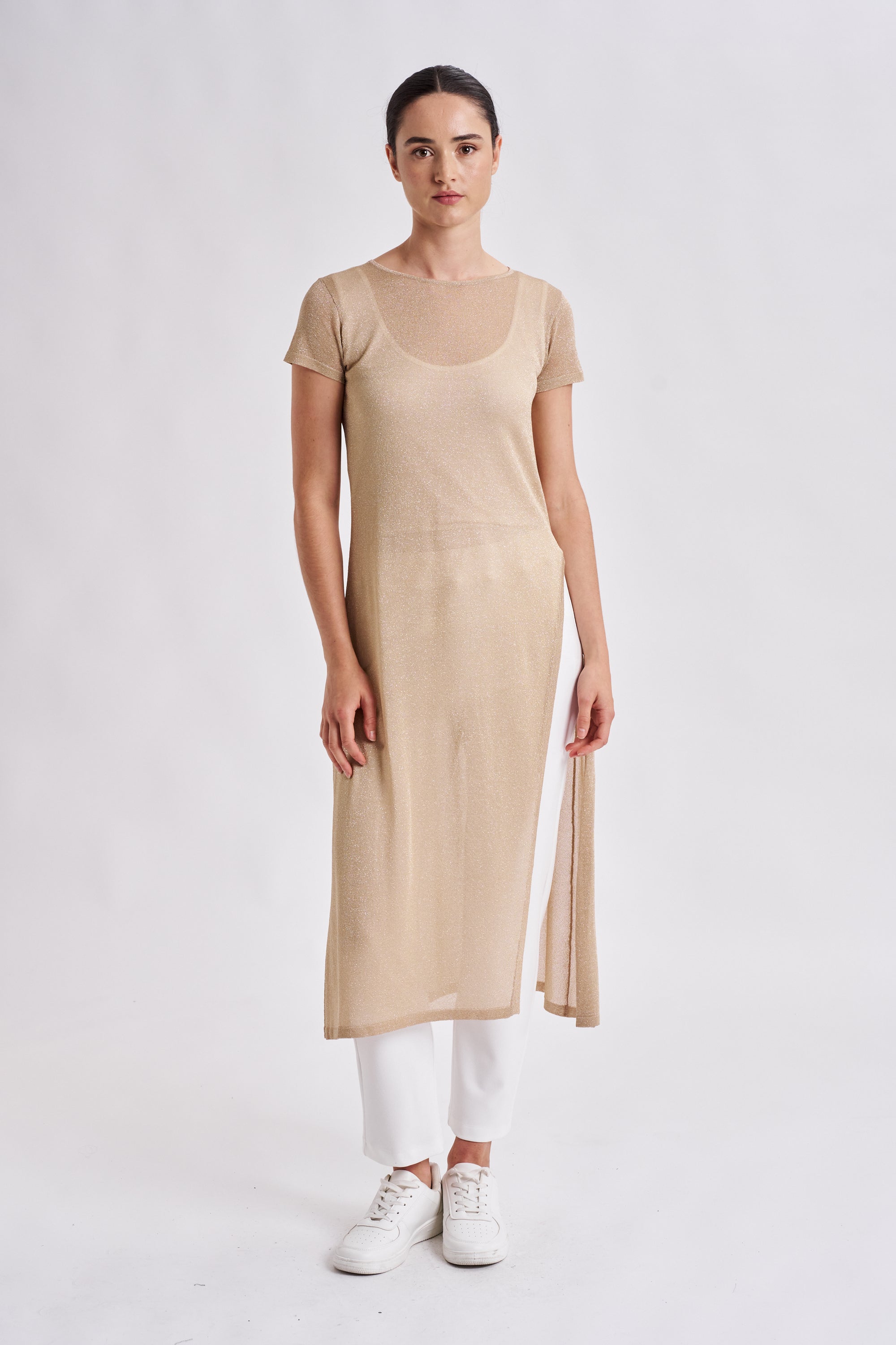 Noble Tunic Knit Top Black Glitter | Feathers