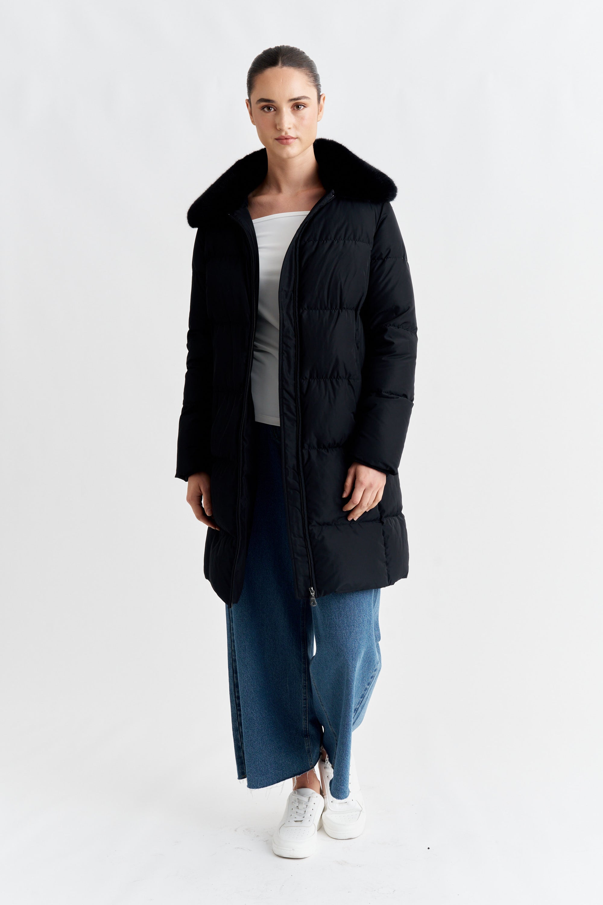 Icicle Down Puffer Jacket Black | Feathers