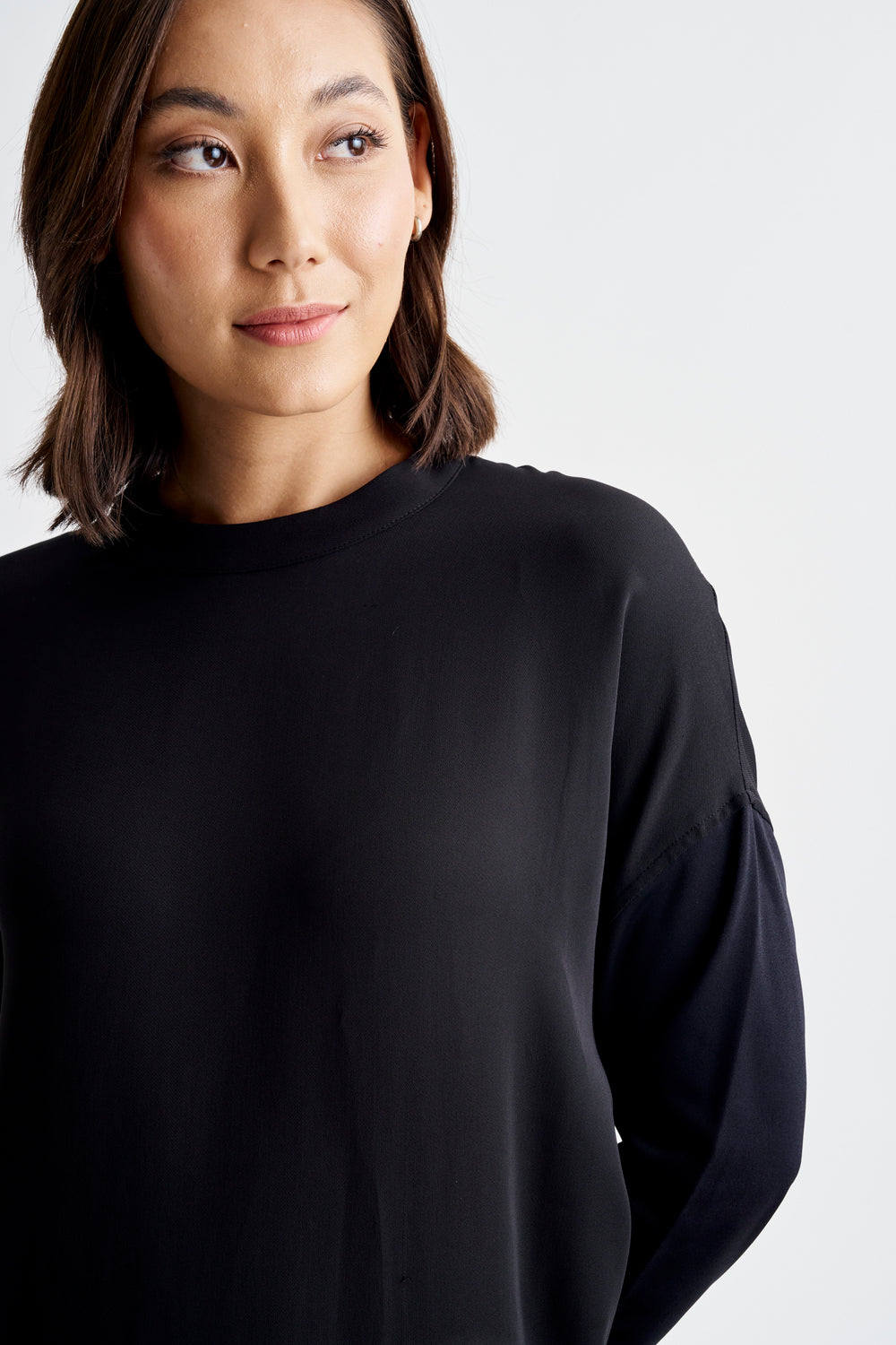 Ursula Long Sleeve Midi Dress Black | Feathers